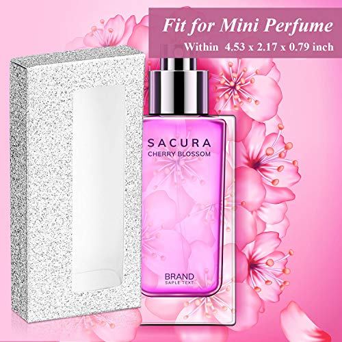 50 Pieces Empty Eyelash Case Boxes Lash Box Packaging Empty Lash Boxes Glitter Paper Cardboard Plastic Eyelash Storage Box False Lashes Cases Holder (Silver)