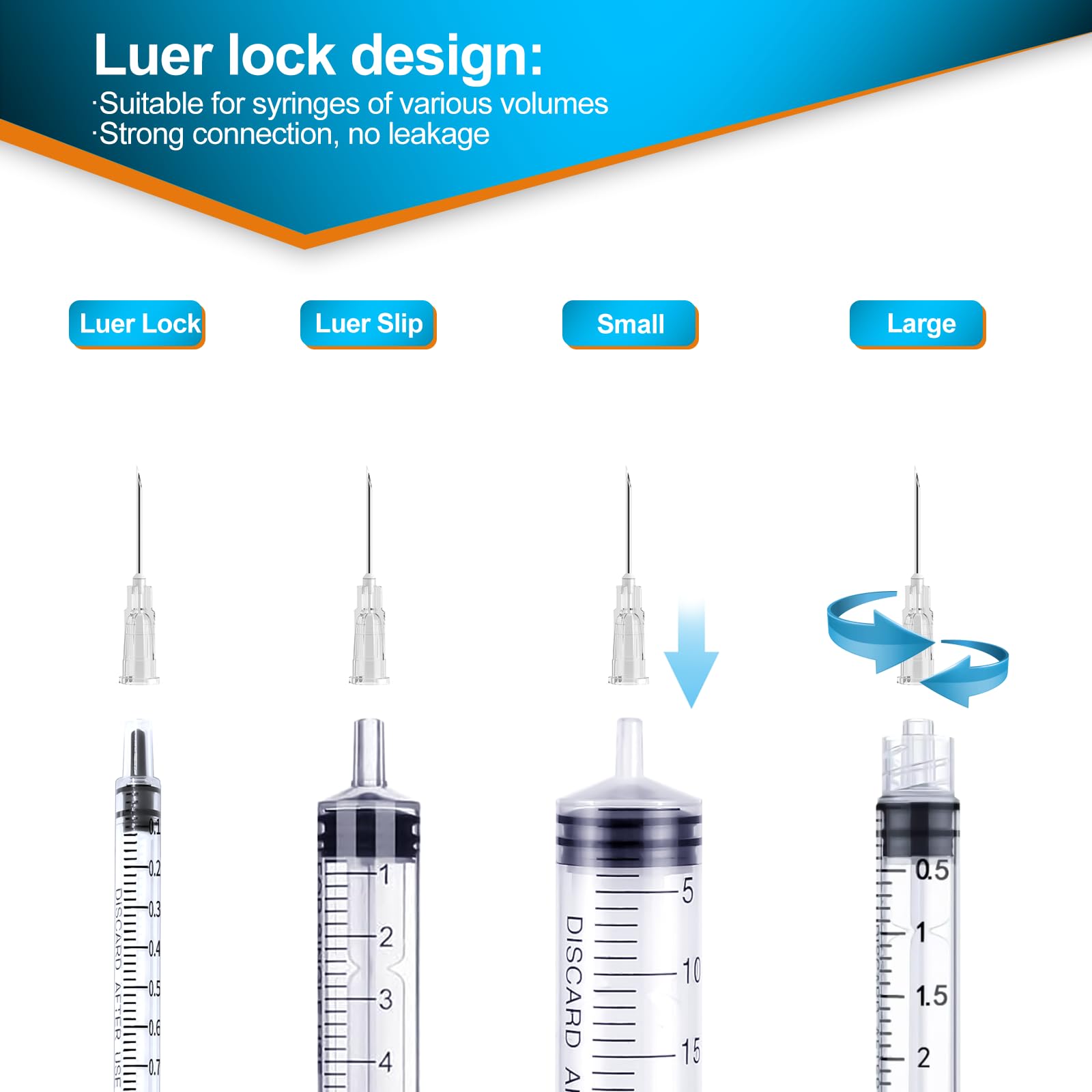 Alimoden 100 Pack 16Ga 1.5 Inch Needle 38mm with Cap for Lab and Industrial AccessoriesIndividually Packed