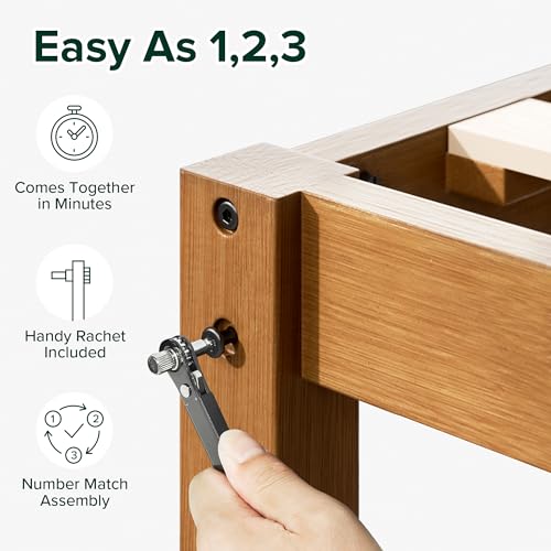 Zinus Leah Bamboo Platform Bed Frame, No Box Spring Needed, Wood Slat Support, Easy Assembly, Full