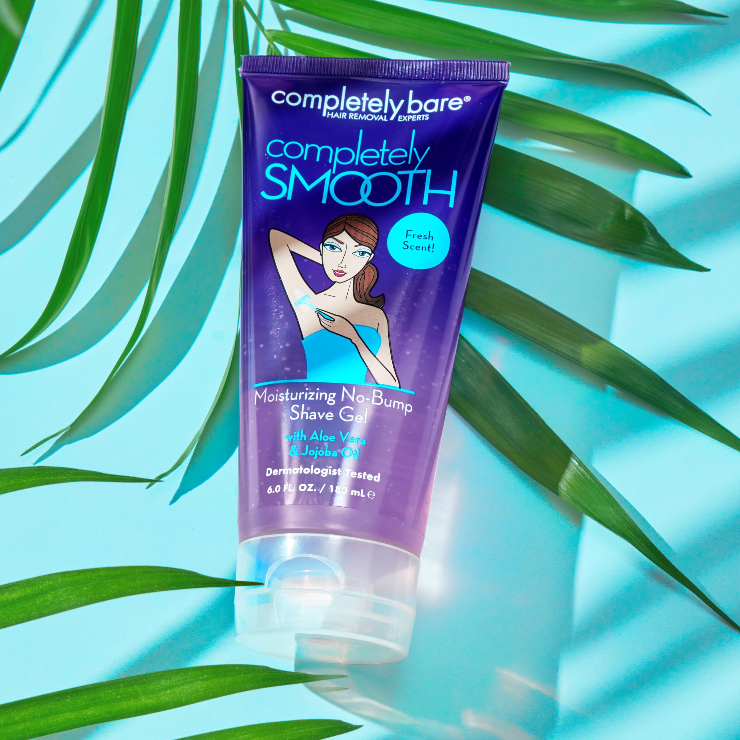 completely bare completely SMOOTH Moisturizing No-Bump Shave Gel - Hydrating Aloe Vera & Jojoba Oil