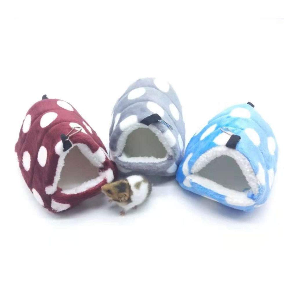 Oncpcare Winter Warm Small Animals Bed Playing Soft Hamster Bed Sleeping Cute Hamster Hammock Birds House Hanging Resting for Gerbil Young Guinea Pig Degu Drawl Hedgehog