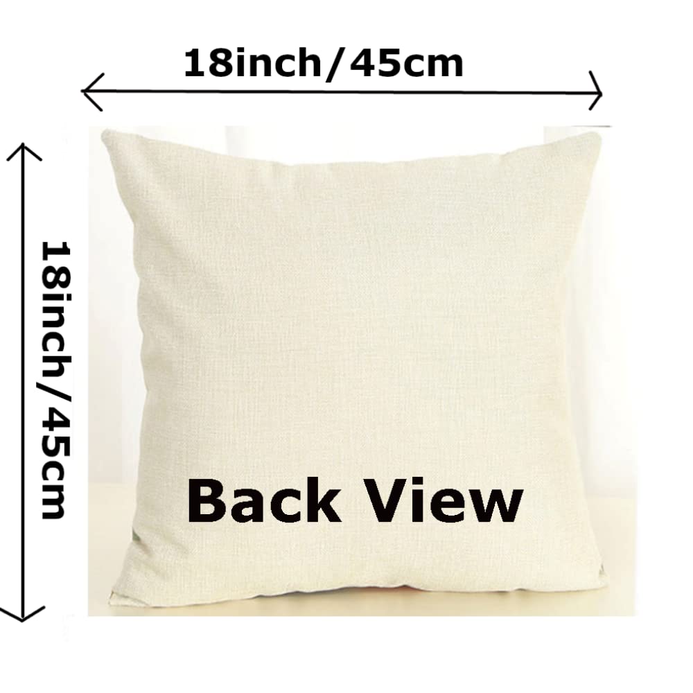 NATU-I Nature-Style Heart Pillowcase Covers 18x18 Throw Pillow Covers Square Decorative Cushion Cover Home Living Room Bed Garden (Pterophyta and Words)
