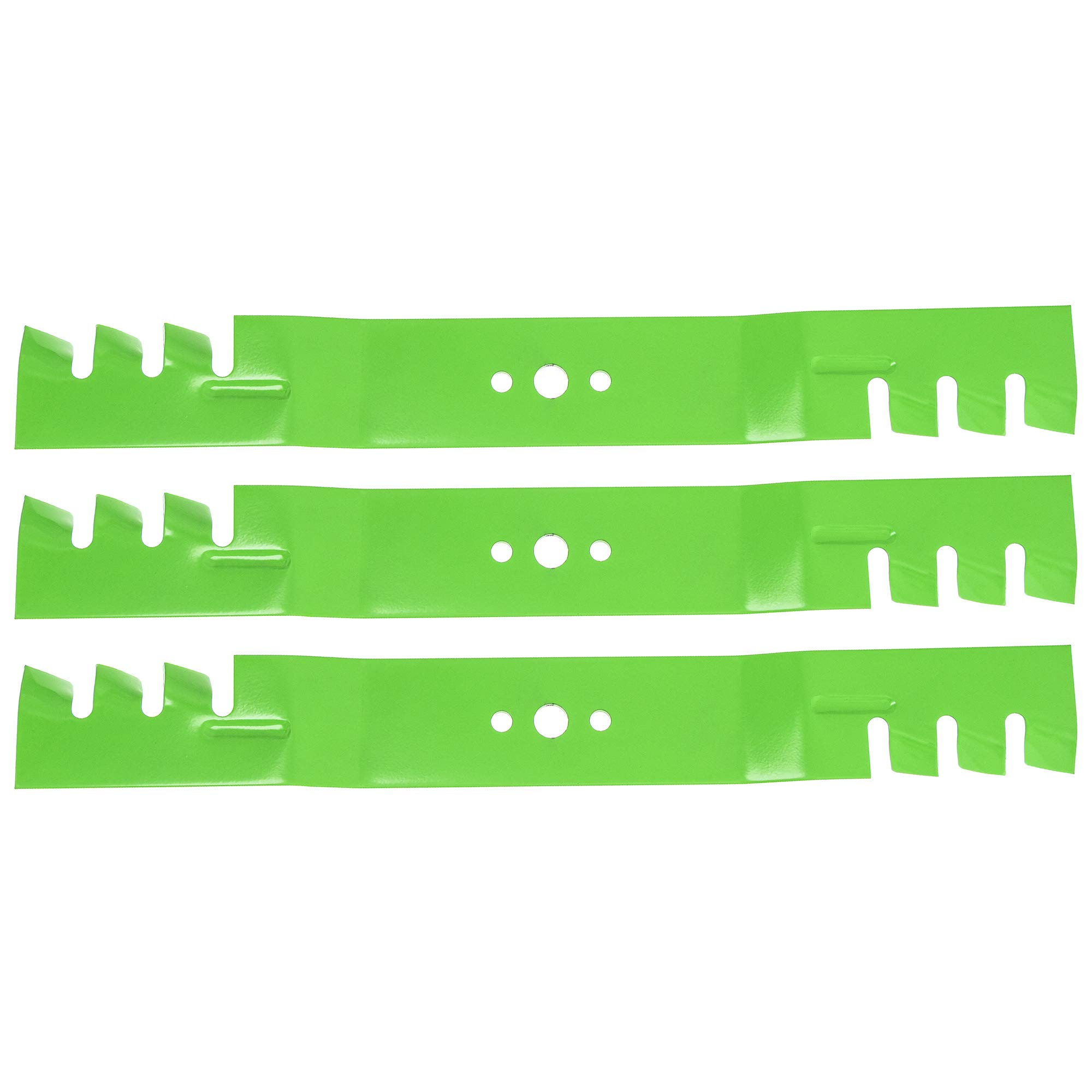 8TEN LawnRAZOR Mower Blade for AYP Husqvarna 20 inch Decks 850972 145106 532850972 532145106 (Toothed Mulching) 3 Pack
