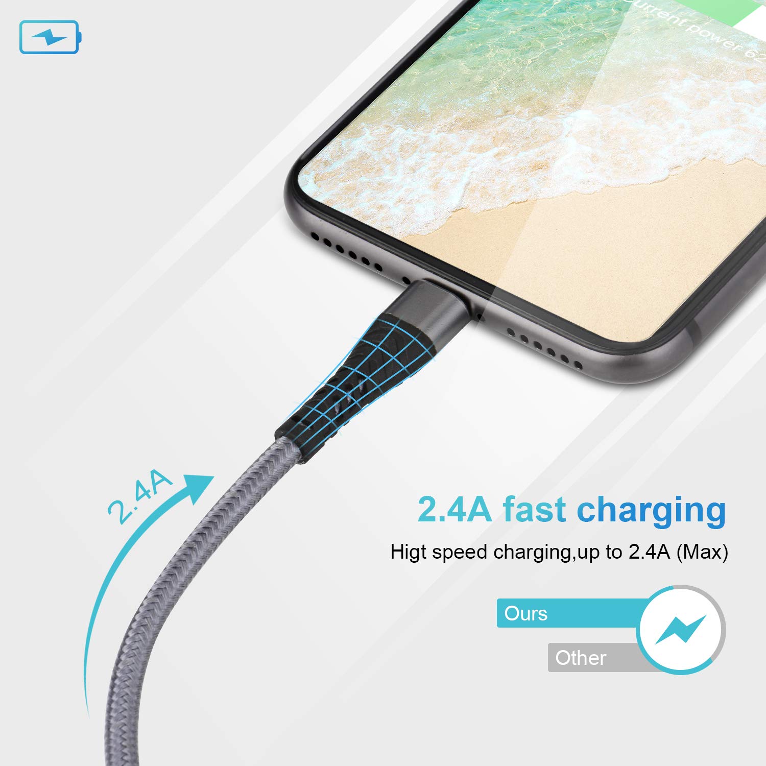 4Pack【Apple MFi Certified 】 iPhone Charger Cord, Lightning Cable 6 ft,iPhone Charger 6 ft, iPhone Charger Cable for iPhone 13/12/11/11Pro/11Max/ X/XS/XR/XS Max/8/7/6/5S/SE/iPad Mini,More