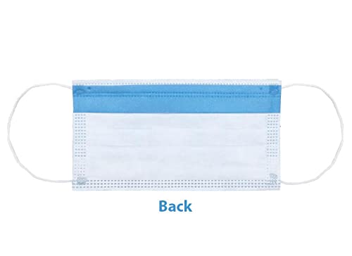 BAYLAB USA ASTM Level 3 Anti-Fog Disposable 3-Layer Face Masks, Bay Blue, Pack of 50