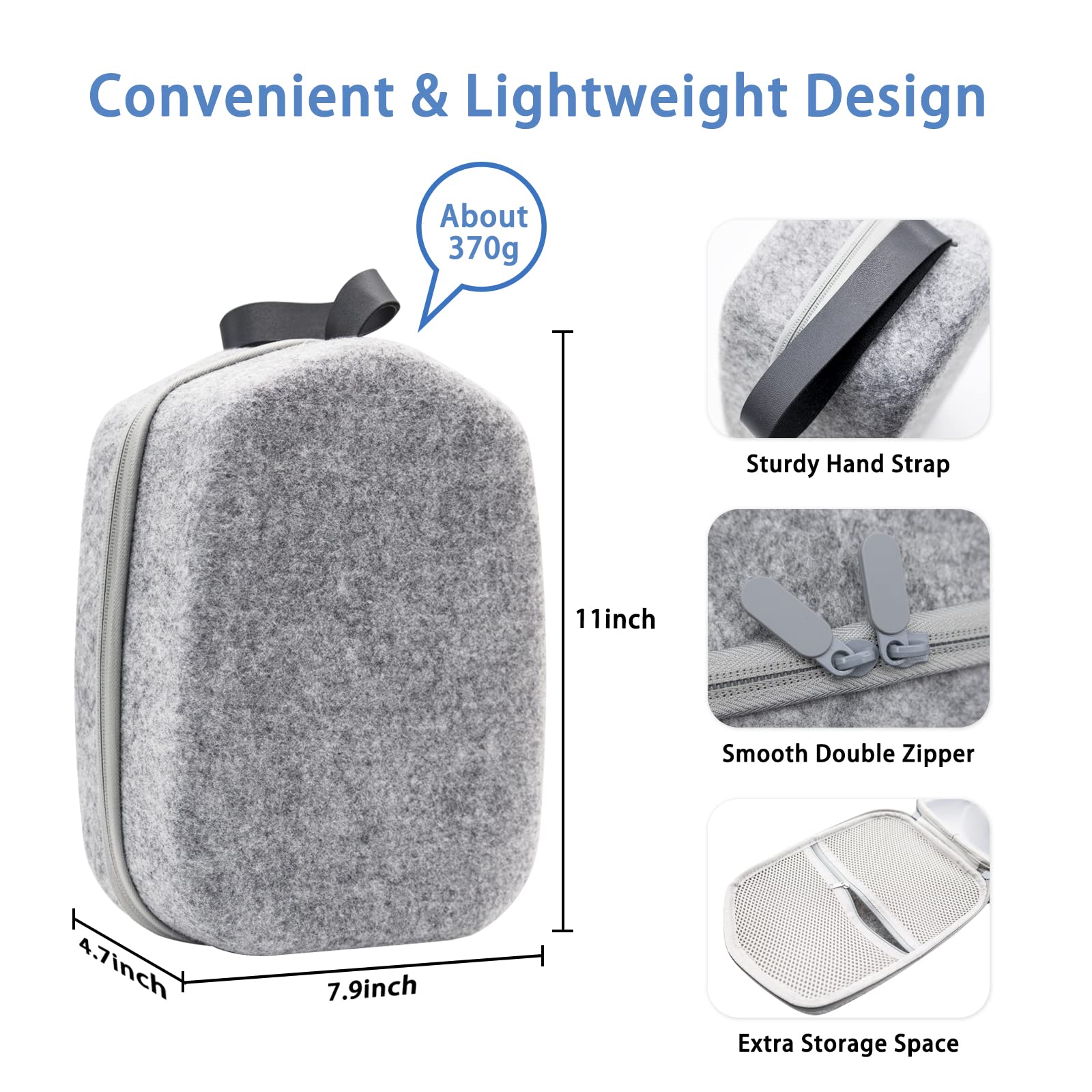 8VR Hard Carrying Case Compatible with Quest 2 VR Gaming Headset, Touch Controllers and Other Quest 2 Accessories, for Travel and Home Storage
