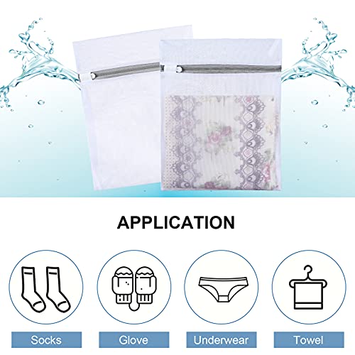 Mesh Laundry Bag - 3 Pack Durable and Reusable Wash Bag Travel Organization Bag for Garment, Socks, Underwear, Panties (9.5Inch x 12 Inch) by YMHB