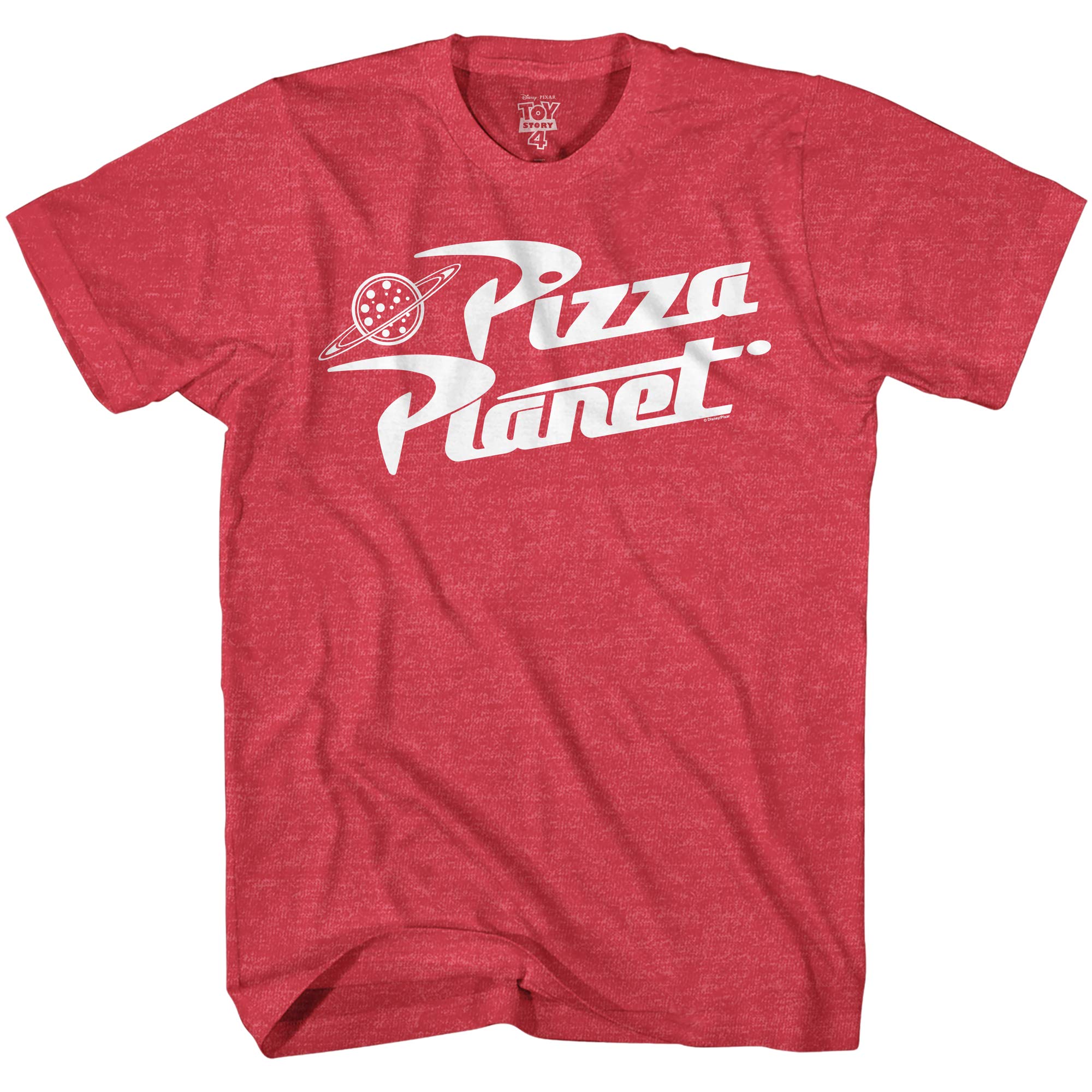 Disney Pixar Toy Story Pizza Planet Boys Youth Humor Funny Tee T-Shirt(Heather Red,Large)