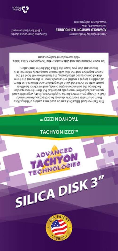 Tachyon Silica Disk (3-inch/7.5cm) | 5G/EMF Protection for Electronic Devices | WiFi, Circuit Breakers, Computers, Tablets
