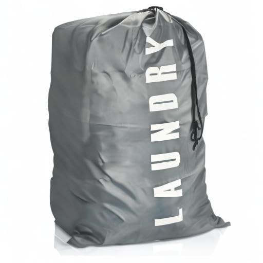 Laundry Bag - Locking Drawstring Clos.XL Travel Laundry Bag, Machine Washable Dirty Clothes Organizer, Large Enough to Hold 4 Loads of Laundry, Easy Fit a Laundry Hamper or Basket (gray,4" x 36")