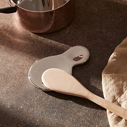Alessi "T-1000" Spoon Rest in 18/10 Stainless Steel Mirror Polished, Silver