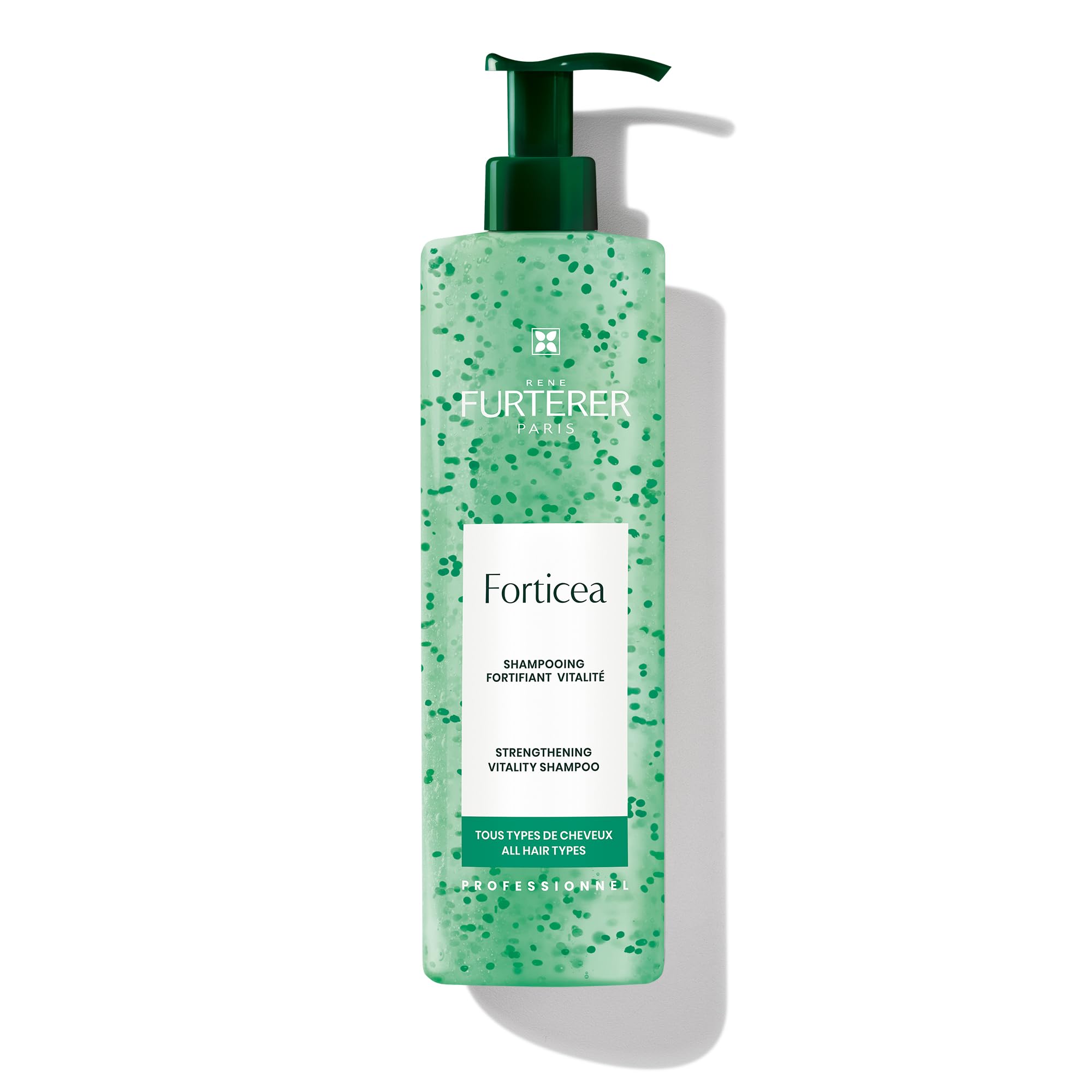 Rene Furterer Forticea Strengthening Revitalizing Shampoo - Formulated with Guarana Extract, Rosemary, Vitamin B3 and B5, - Sulfate, Paraben & Silicone Free, 20.2 Fl Oz