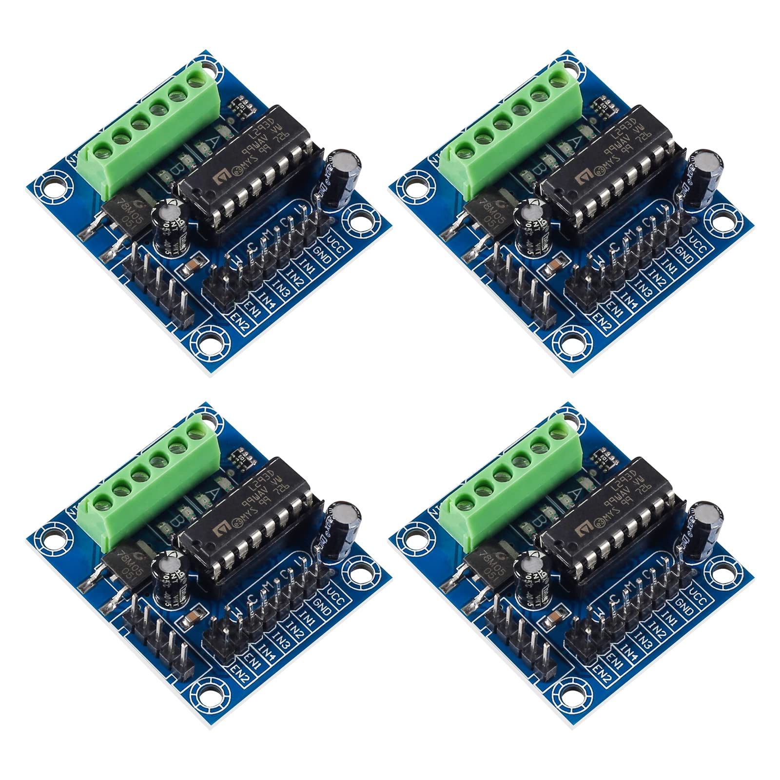 4Pcs 4 Channel Motor Drive Shield Mini 4CH Shield L293 L293D Expansion Board Module