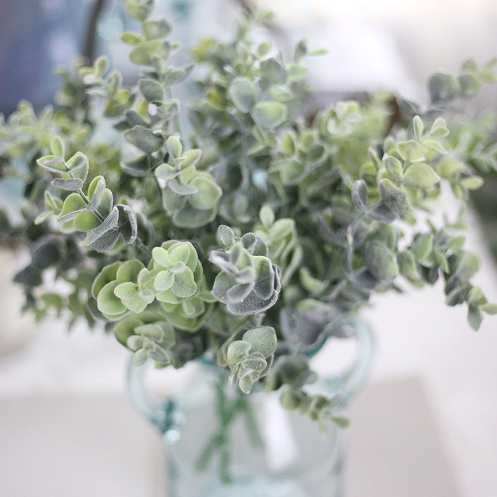 Bluelans® Artificial Fake Plastic Artificial Plastic Plant Eucalyptus Grass for Home Garden Wedding Party Decoration