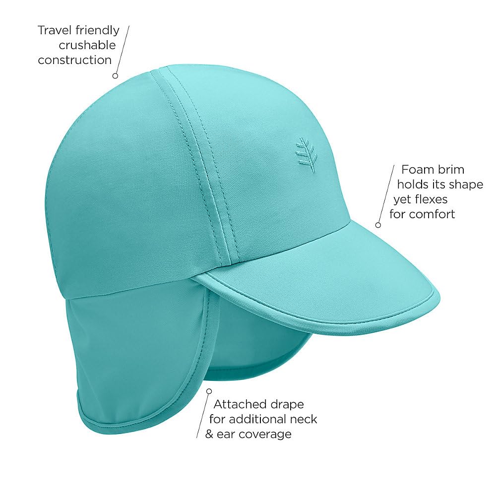 Coolibar UPF 50+ Baby Splashy All Sport Hat - Sun Protective (2-3T- Navy)