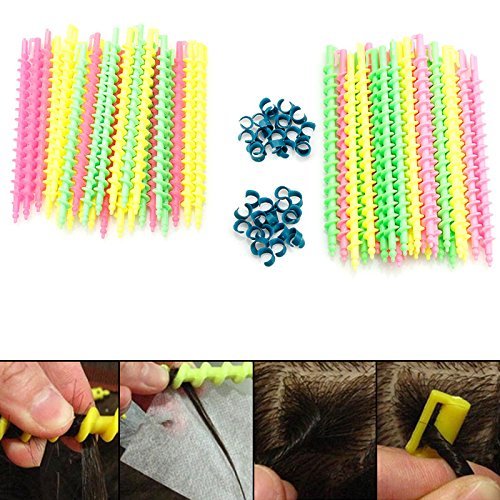 Coobar 35Pcs Plastic Barber Hairdressing Spiral Hair Perm Rod Salon Tool Durable