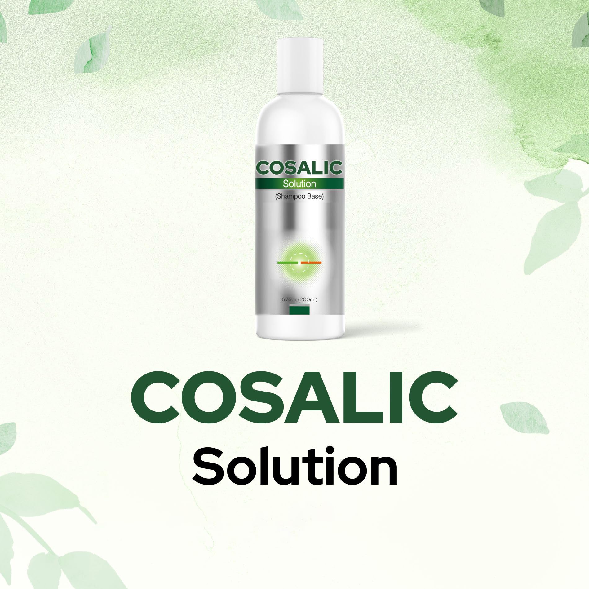 Cosalic Coal Tar and Salicylic Acid Solution Dandruff Free Shampoo with Salicylic Acid for Dry Scalp, Itch Relief, Psoriasis & Seborrheic Dermatitis - 6.8 Fl Oz(Pack of 2)