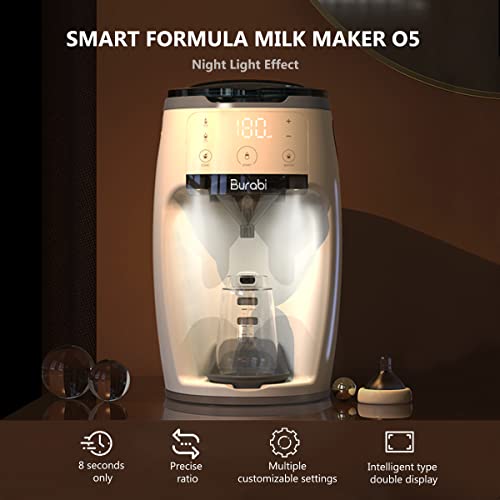 Burabi Formula Milk Dispenser Machine, Formula Milk Maker, Formula Mixer, Smart Milking Machine(No WiFi Function) for Baby - Automatic Powder Blending, Mix a Formula Bottle Easily and Instantly