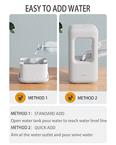 Cool Mist Humidifier Anti gravity Water Droplet Countercurrent Retard Pressure Anxiety 500ml Humidifier for Bedroom Easy to Clean Quiet Energy-Saving Automatic Shutdown Power-off Protection⌠(White)
