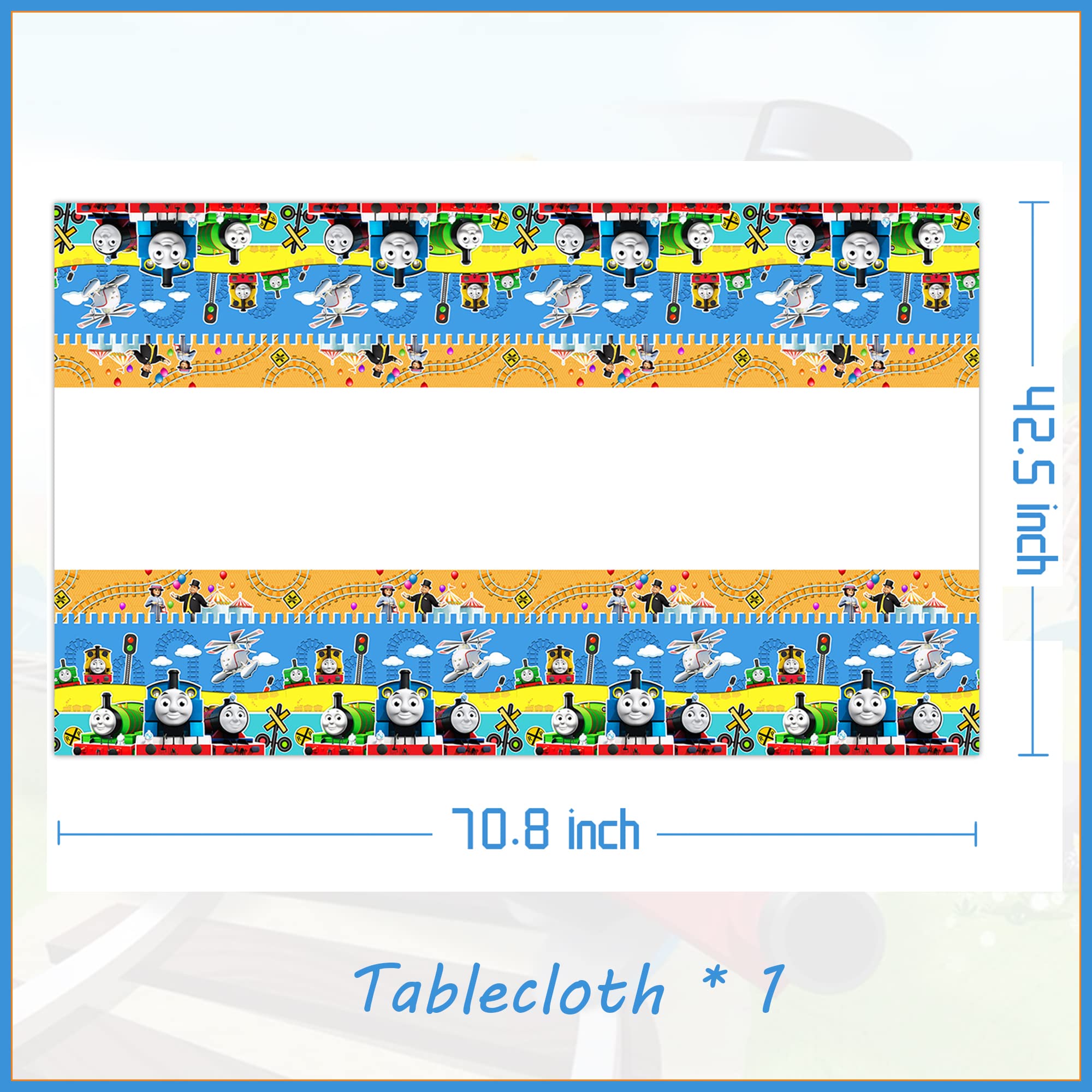 41Pcs The Train Friends Party Decorations, Thomas Train Birthday Party Tableware Set Include Tablecloth, Napkins, 7inPlates, 9inPlates, Birthday Party Decorations for Kids