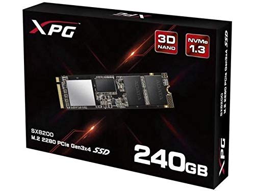 XPG SX8200 240GB 3D NAND NVMe Gen3x4 M.2 2280 Solid State Drive (ASX8200NP-240GT-C)