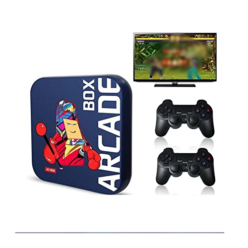 4k video game machine Arcade Retro Game Console With 55000+ Built-in Games, 256G Cards With 80+ Emulators, 2 Wireless Controllers Containing NES/NEOGEO/N64/PS1, Etc. Game machine ( Size : 256G Wireles