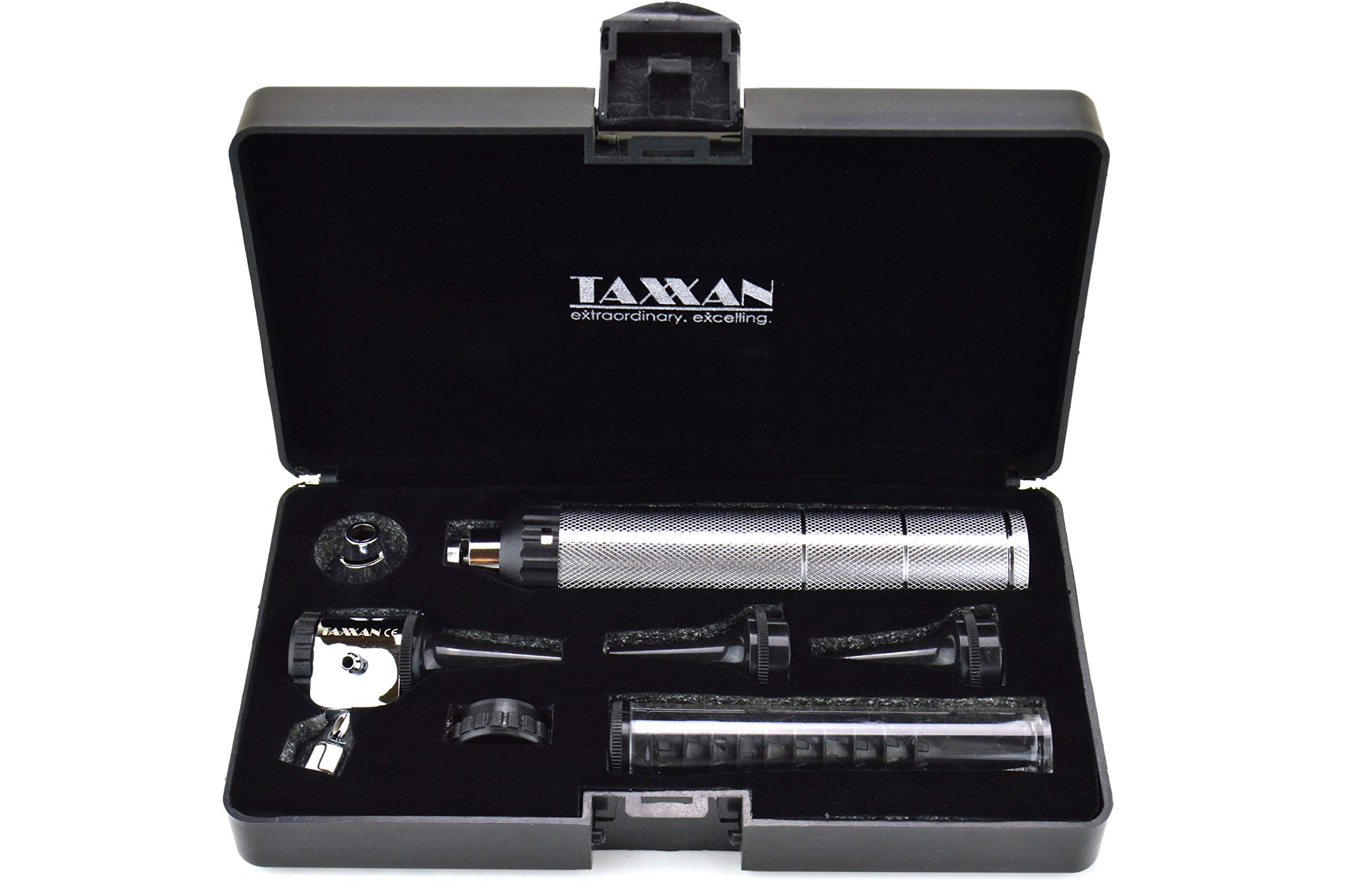 TAXXAN Otoscope ENT Diagnostic Set with Metal Adapter to USE Standard Disposable Speculum