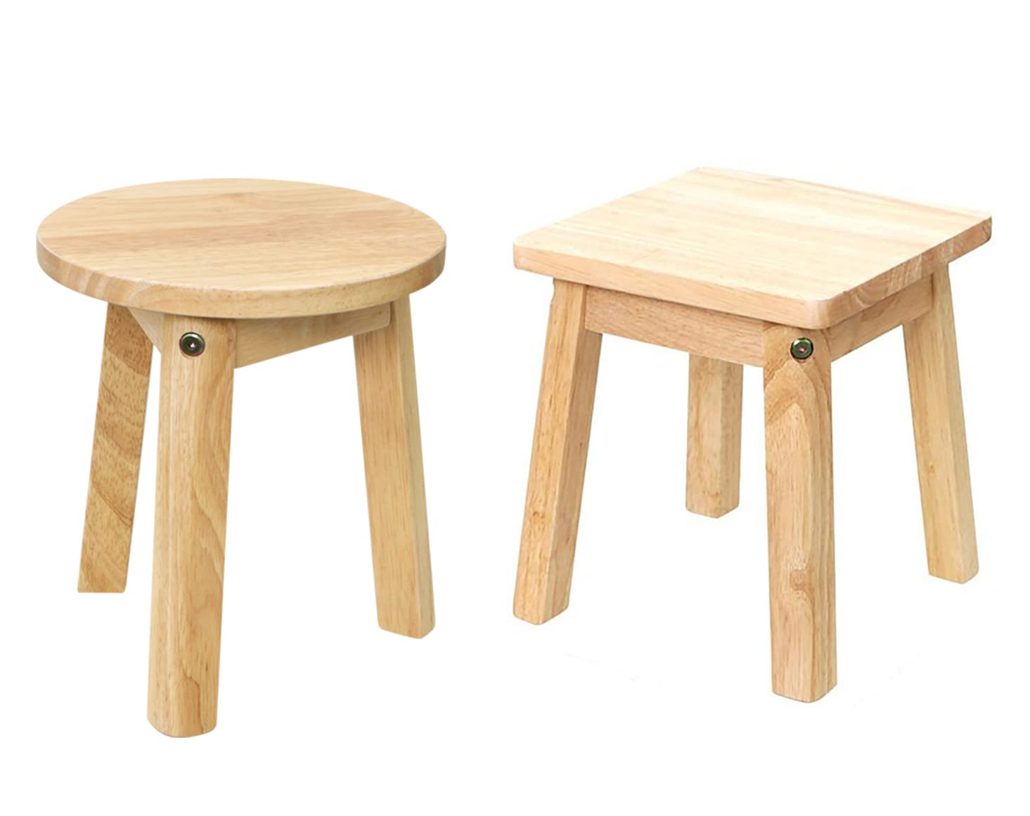 KSG kumsun Wooden Stools – Durable Wooden Stool for Bathroom, Kitchen, Bedroom, Kid’s Room – Square Low Stool with Assembling Kit – Durable and Long-Lasting Design – Practical and Versatile
