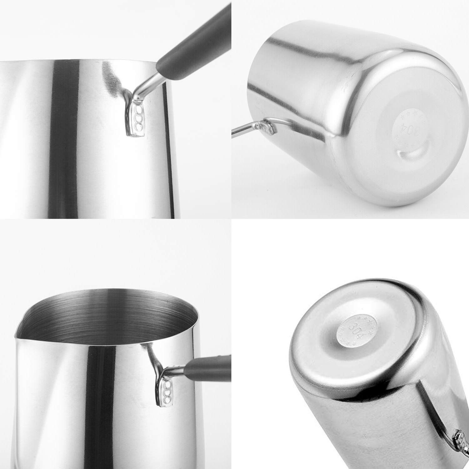 600ML/20oz Turkish Coffee Pot β 304 Stainless Steel Coffee and Butter Warmer, Premium Milk Warmer and Milk Pot with Spout
