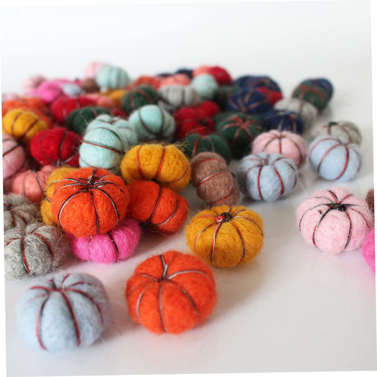 Abaodam 12pcs Felt Pumpkins Artificial Gourds and Pumpkins Pumpkin Table Centerpieces Artificial Pumpkins for Crafts Fall Party Ornament Thanksgiving Party Supplies Foam Accessories Autumn