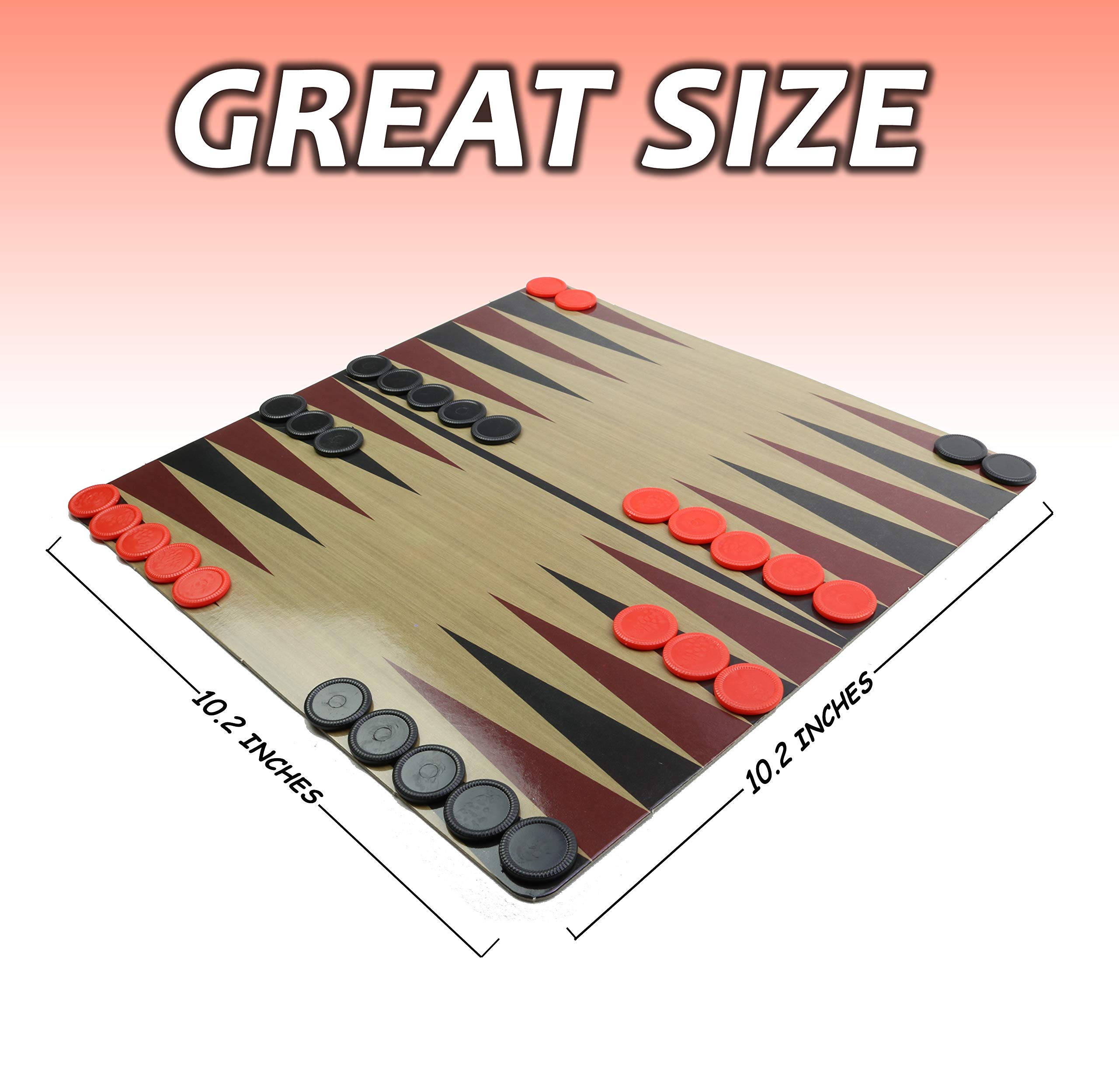Board Game Set - 10 in 1 Board Games Collection - Chess, Checkers, Chinese Checkers, Backgammon, Snake and Ladder, Ludo and More Classic Board Games for Kids