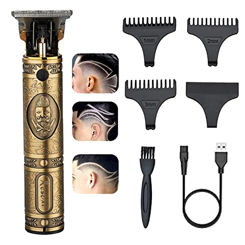 Soonsell Hair Clippers for Men,Beard Trimmer for Men, Electric T Blade Liners Outline Edgers Shaver 0mm Bald Zero Gap Grooming Kit ,Cordless Clippers for Hair Cutting