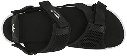 adidas Originals Women's Adilette ADV Slide Sandal, Black/White/Off White, 8