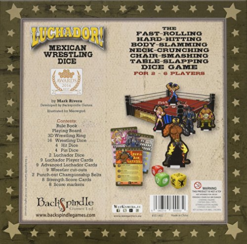 BackSpindle Games Luchador! Mexican Wrestling-Dice (410502NJD)