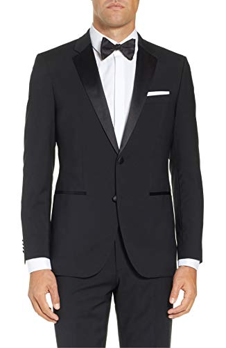 Adam Baker Men's BL401 Slim Fit Tuxedo Suit - Black - 42R