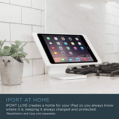 IPORT Luxe (LuxePort) BaseStation iPad Stand - Compatible with All Luxe Cases for iPad Mini 4 and 5, iPad 9.7, 10.2, 10.5 - White