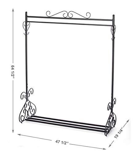 Mango Steam Sheffield Garment Rack, (64.5 H x 47.5 L Inches)