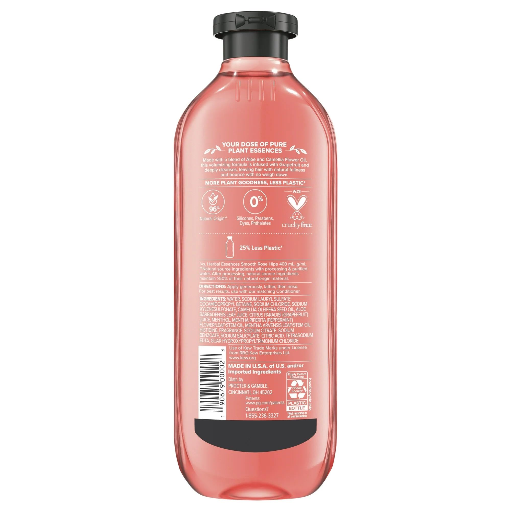 Herbal Essences Biorenew White Grapefruit & Mosa Mint Naked Volume Shampoo, 13.5 Fl Oz (Pack of 6)