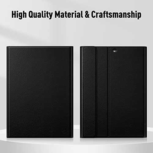 FINTIE Keyboard Case for iPad 6th / 5th Generation (2018/2017), iPad Air 2 / Air 1 (9.7 Inch) - Slim Shell Stand Cover w/Magnetically Detachable Wireless Bluetooth Keyboard, Black