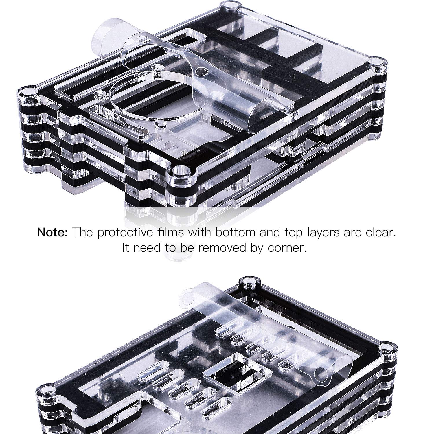 Smraza Raspberry Pi 3 B+ Case with Fan, 5V 2.5A Power Supply and 3 Heat Sinks for Raspberry Pi 3 Model B+ (B Plus), 3B, 2B