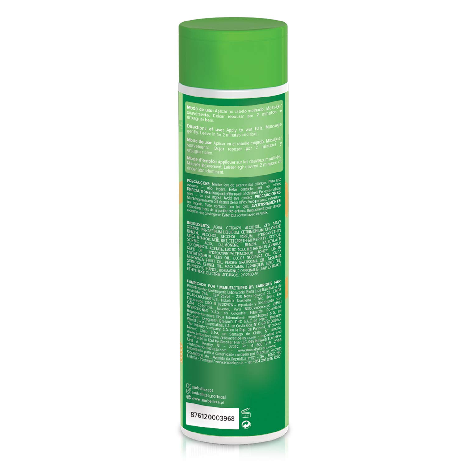 NOVEX Shampoo 10.1oz + Conditioner 10.1oz Set (Avocado)