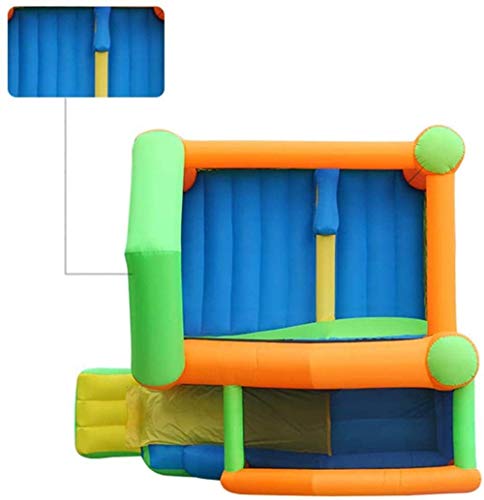 Inflatable Castle and Slide, Children Slide Outdoor Small Naughty Castle Home Trampoline/Square Playground Kids Playpen Colors