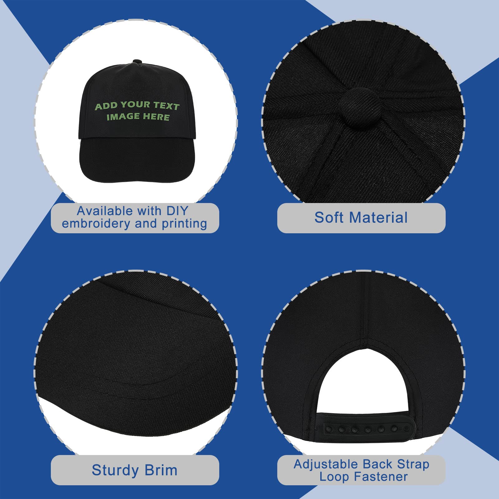 60 Pcs Plain Blank Baseball Caps Adjustable Black Baseball Hat Low Profile Dad Hat for Men Women Outdoor Running