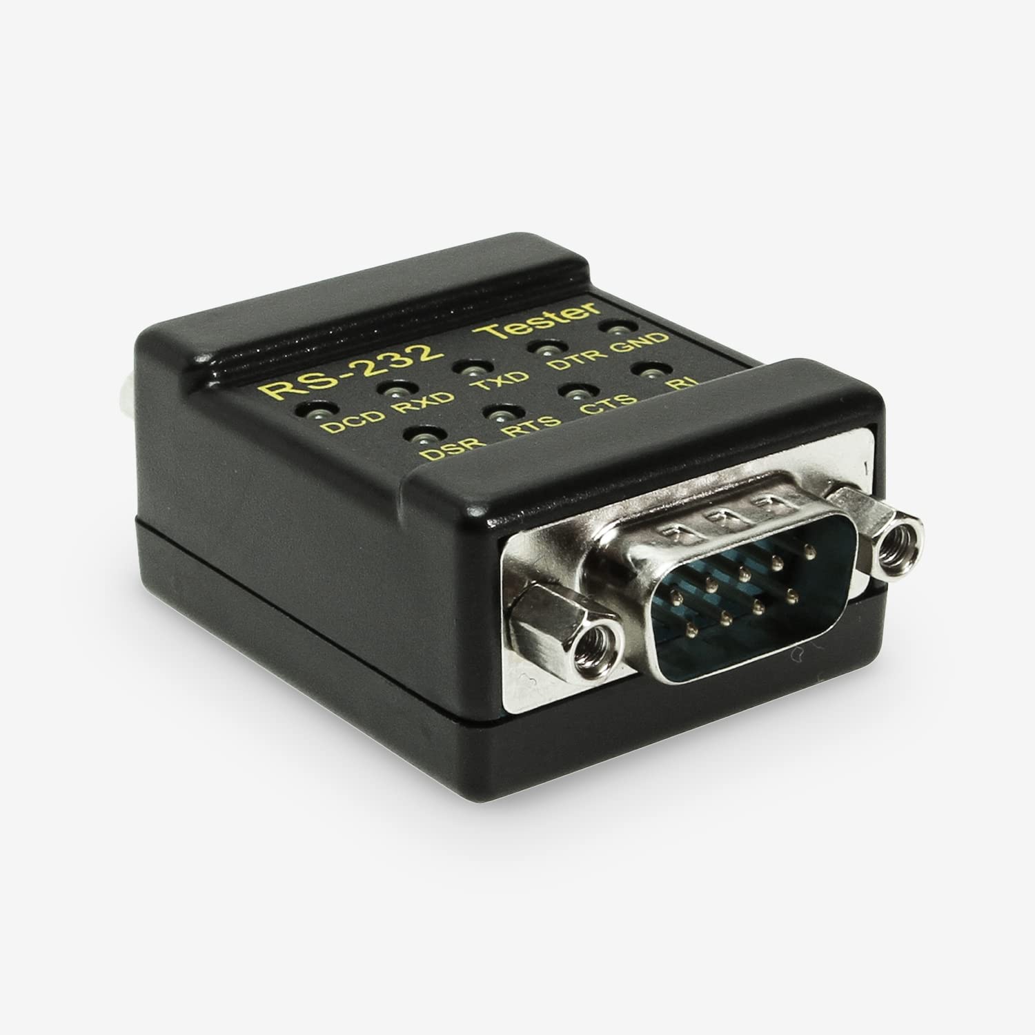 Cablemax RS-232 LED link Tester DB-9 Male to DB-9 Female