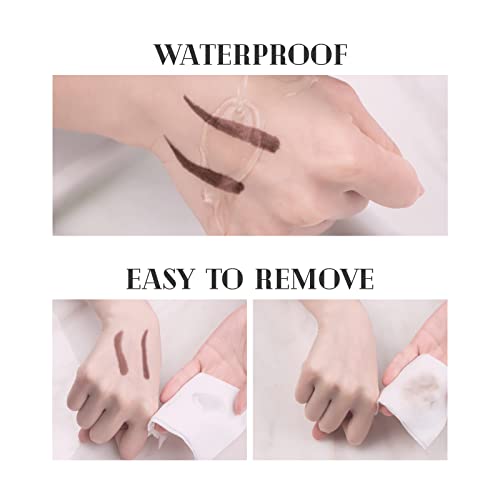 Music Flower Eyebrow Pencil Double Ended, Waterproof Natural Brow Enhancing Pen, Long lasting Eye Makeup, Pack of 1, Light Brown