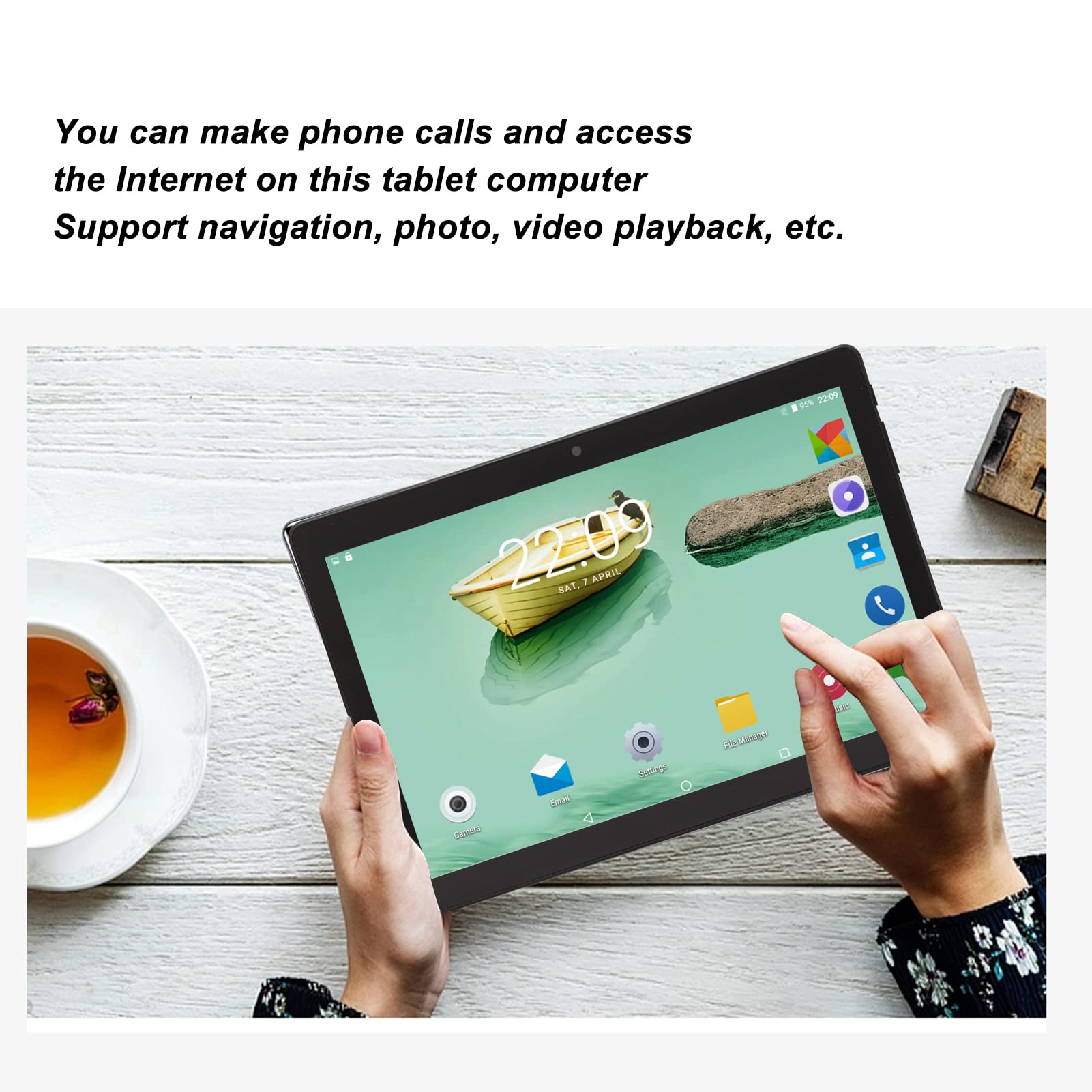 5MP 10.1 Inch Tablet PC 8 Core 1GB RAM WiFi HD Front Camera Tablet PC for Home Use 100240V (U.S. regulations)