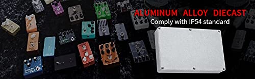 DaierTek 1590DD Guitar Effect Pedal Stomp Box Enclosure Diecast Metal Aluminum 7.40" X 4.70" X 1.46" Inches 188mm X 120mm X 37mm Housing Size
