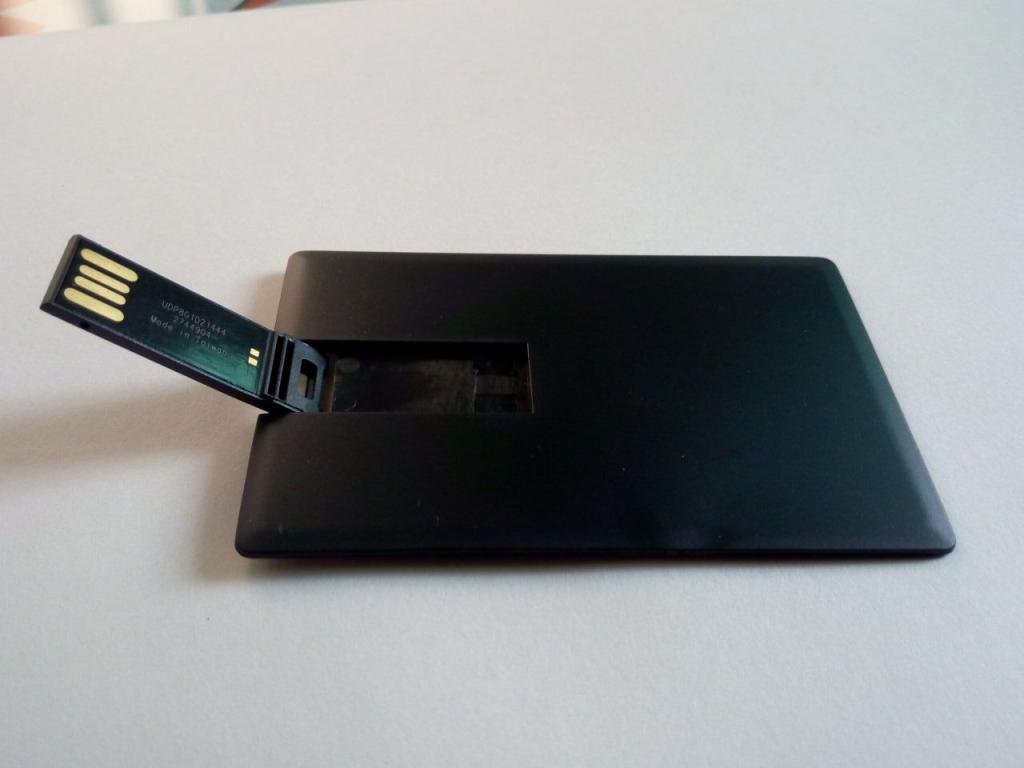 Credit Card USB Flash Drive Blank DIY Memory Stick Wholesale Bulk Pack 5 (4GB, Black)