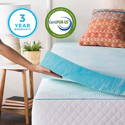 Linenspa 4 Inch Gel Swirl Memory Foam Topper - Queen