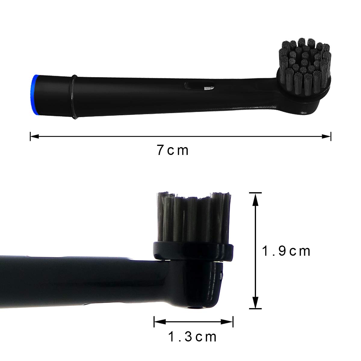 VINFANY 16PCS Black Toothbrush Head for Oral B,Replacement Toothbrush Heads Compatible for Braun Electric Rechargeable Toothbrush, for Vitality 3D All 16Pack
